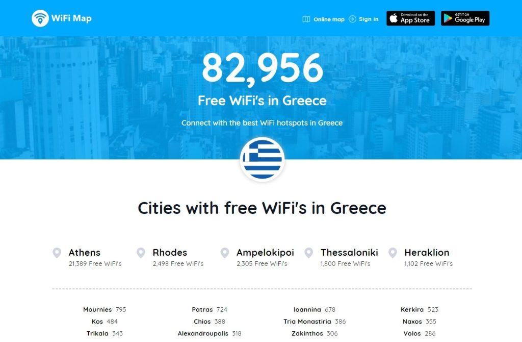 WiFi Map: Δωρεάν WiFi κωδικοί πρόσβασης και Hotspots